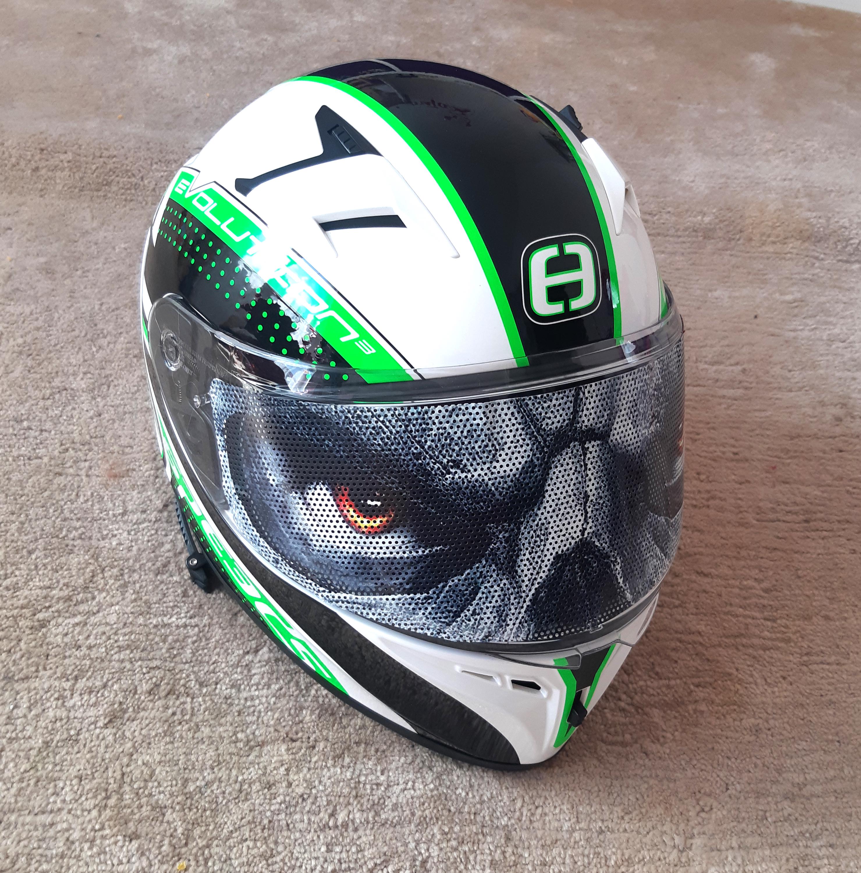 Motorcycle Helmet Perforated Sticker / Decal / Skin / Visor Tint Shield ...