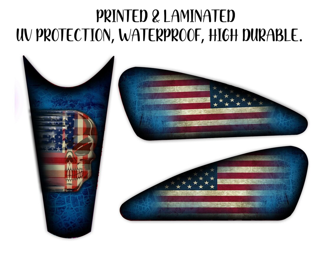 Motorcycle Tank Decal / Sticker 3pcs / Moto Gas Tank Stickers / America ...