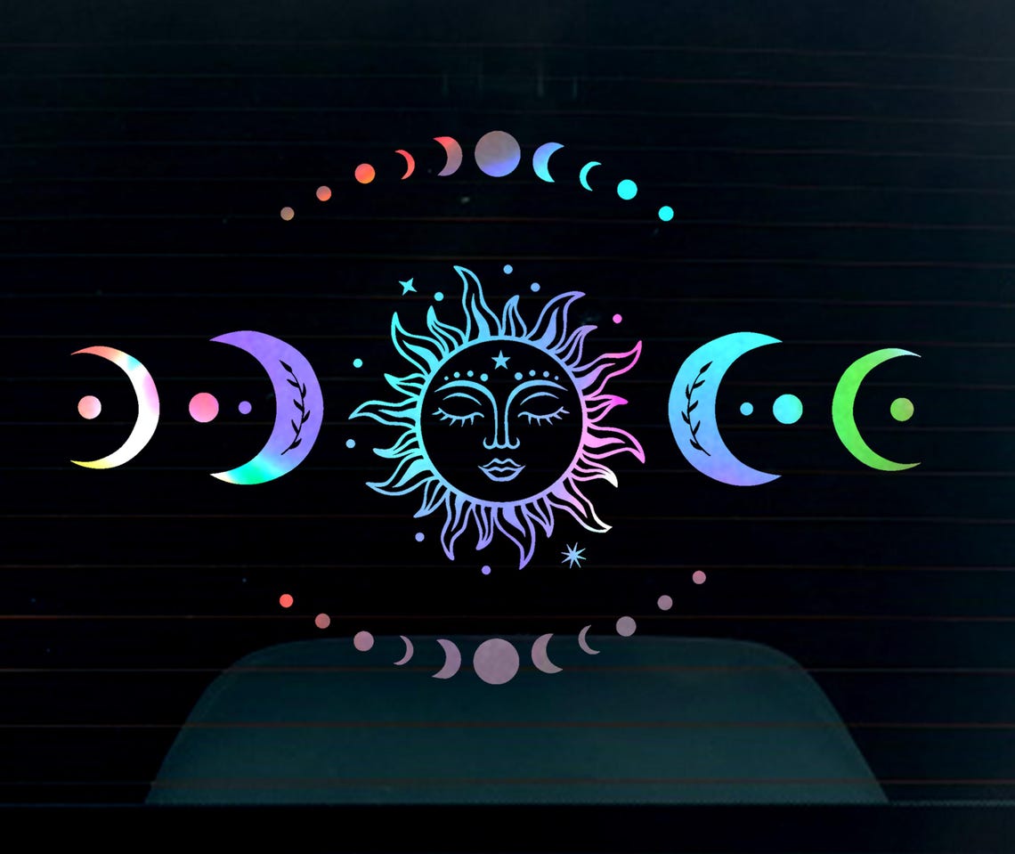 Holographic Car Window Sticker / Decal / Waterproof Vinyl Decor / Boho ...