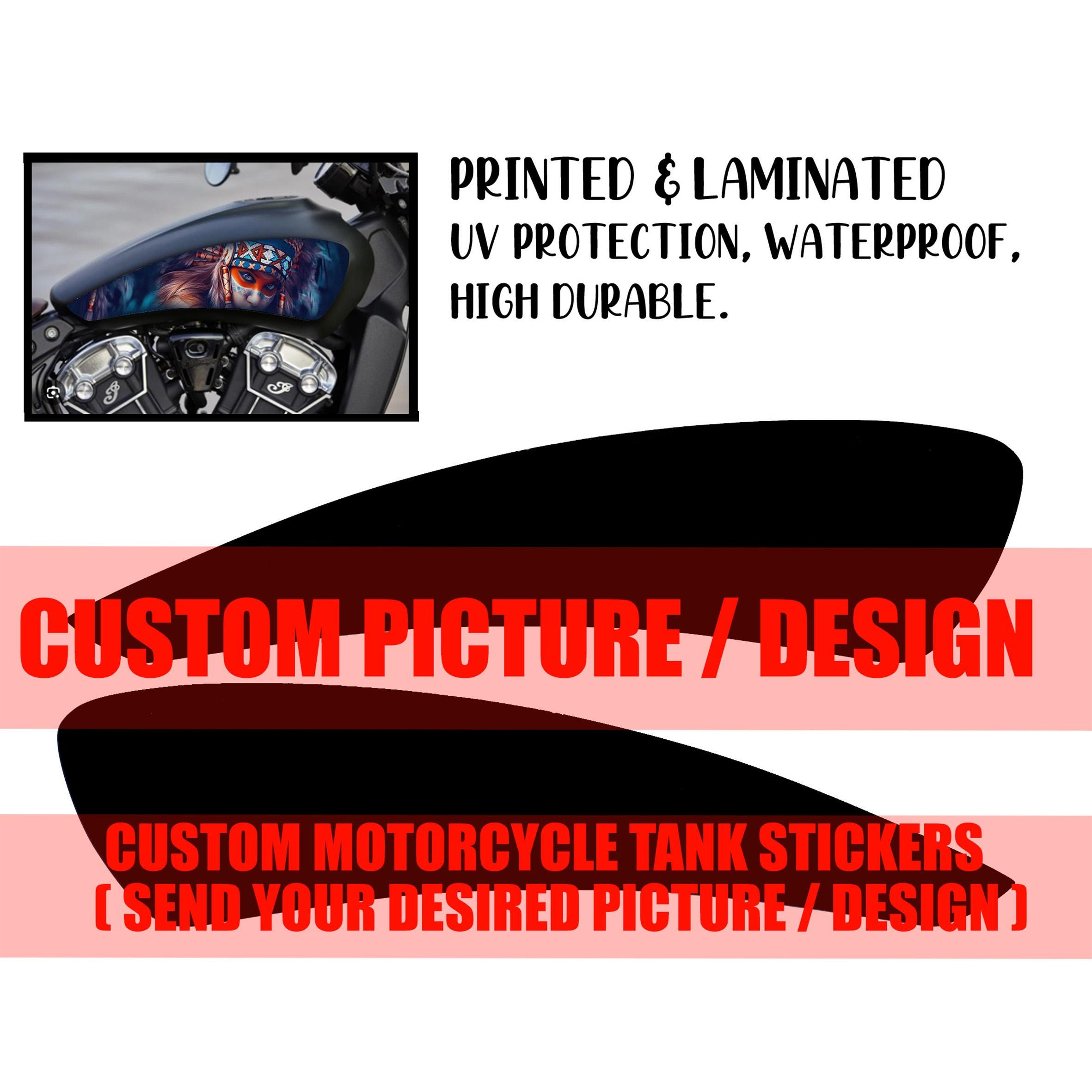 CUSTOM Motorcycle Tank Decal / Sticker 2pcs / Moto Gas Tank Stickers - Etsy