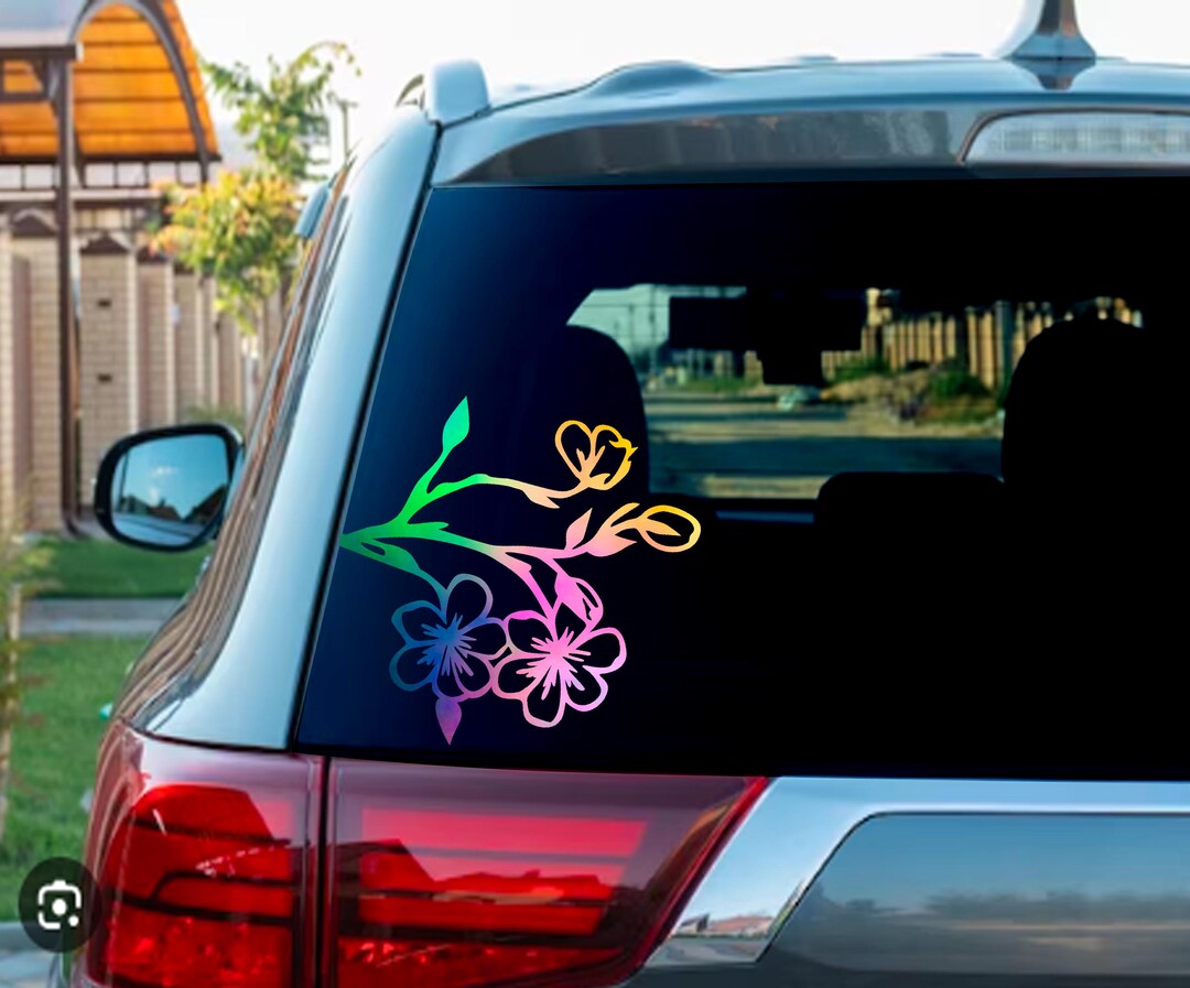 Holographic Sakura Car Window Sticker / Decal / Waterproof Vinyl Decor ...