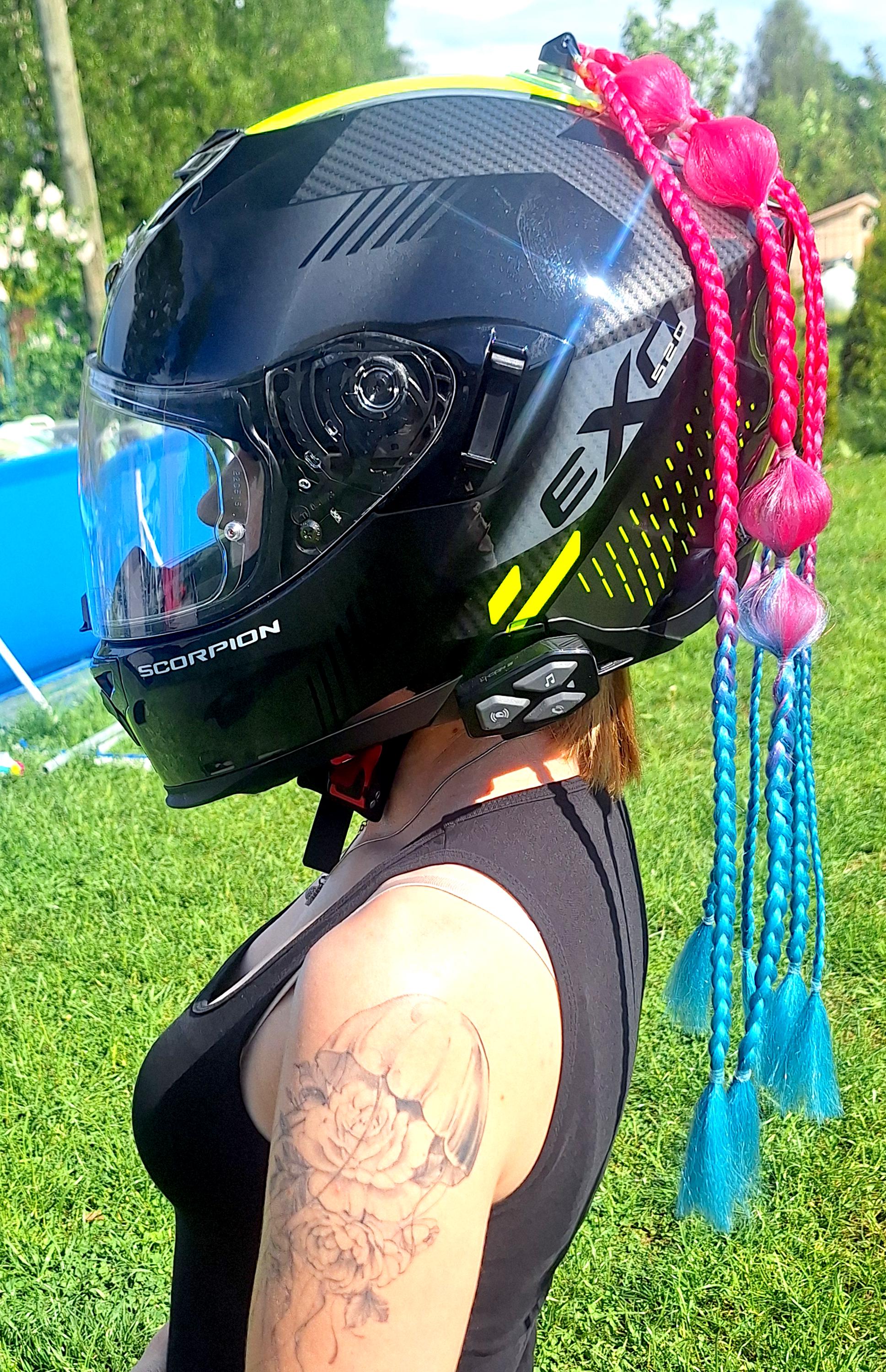 Biker Braids / Motorcycle Helmet Braids / Lady Rider / Handmade / Hair ...