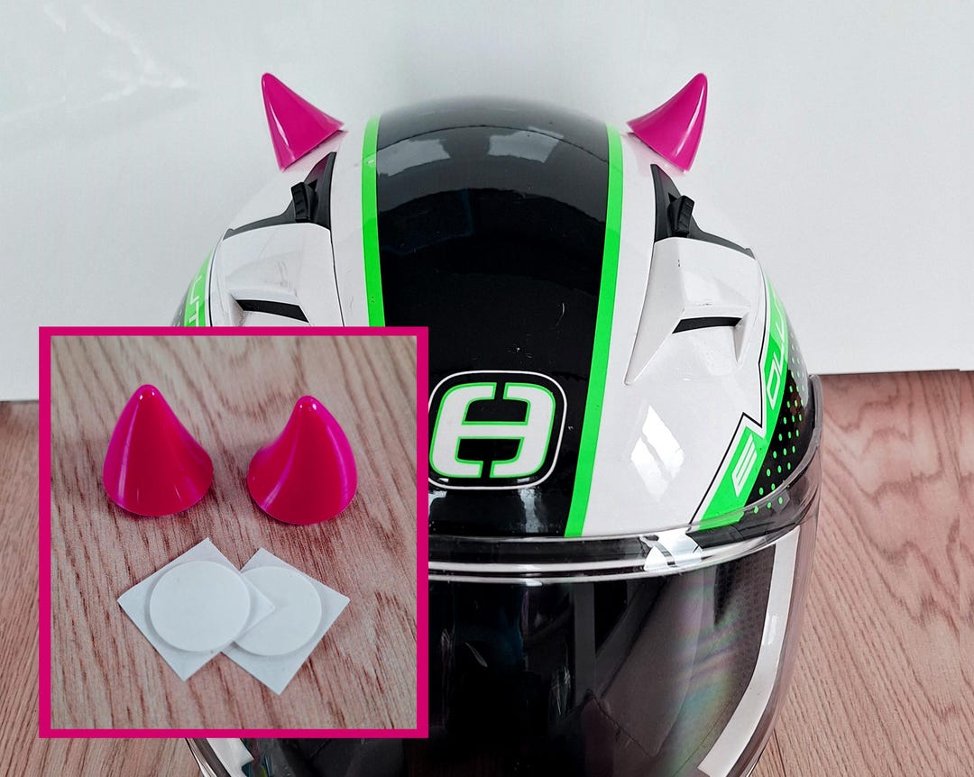 Motorcycle Helmet Horns / Devil Horns / Helmet Accessories / 2pcs. Dark ...