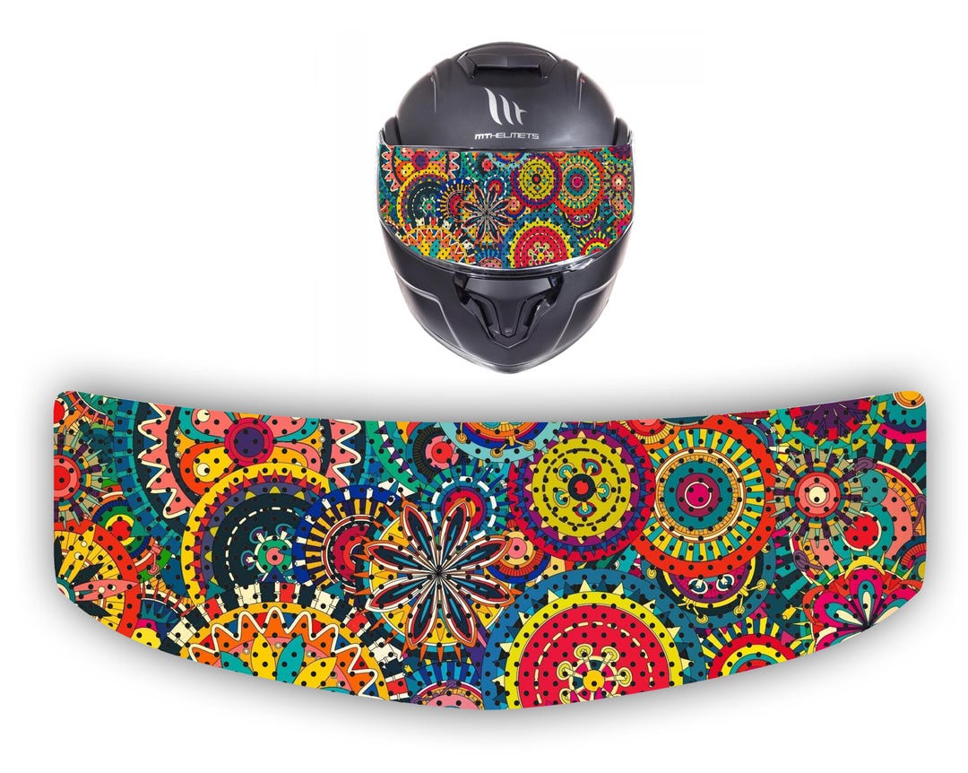 Motorcycle Helmet Perforated Sticker / Decal / Skin / Visor Tint Shield ...
