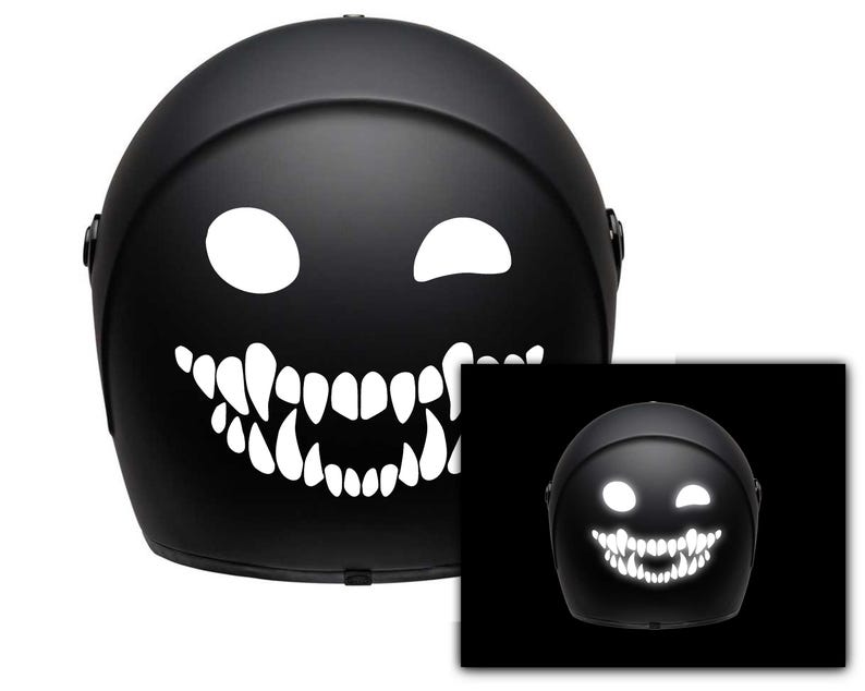 Reflective Motorcycle Helmet Sticker / Decal / Waterproof Vinyl Decor ...