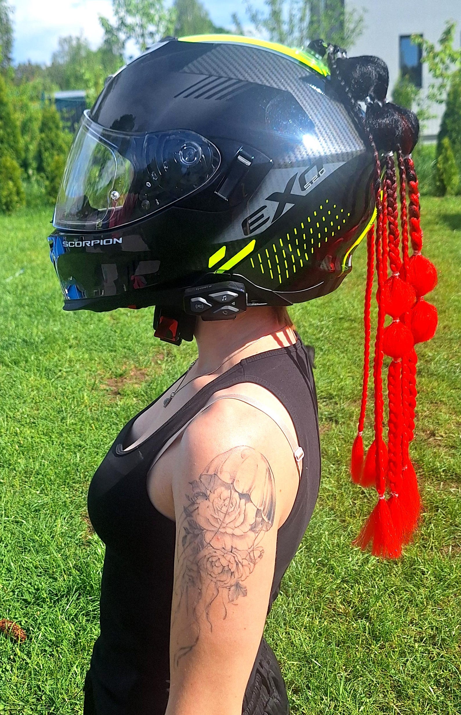 Motorcycle Helmet Braids / Lady Rider / Biker Braids / Handmade / Hair ...