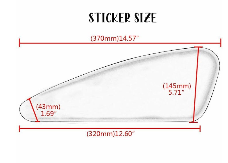 Motorcycle Tank Decal / Sticker 2pcs / Moto Gas Tank Stickers ...