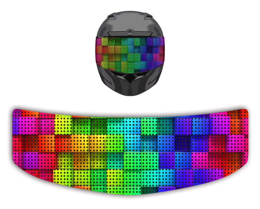 Motorcycle Helmet Perforated Sticker / Decal / Skin / Visor Tint Shield ...