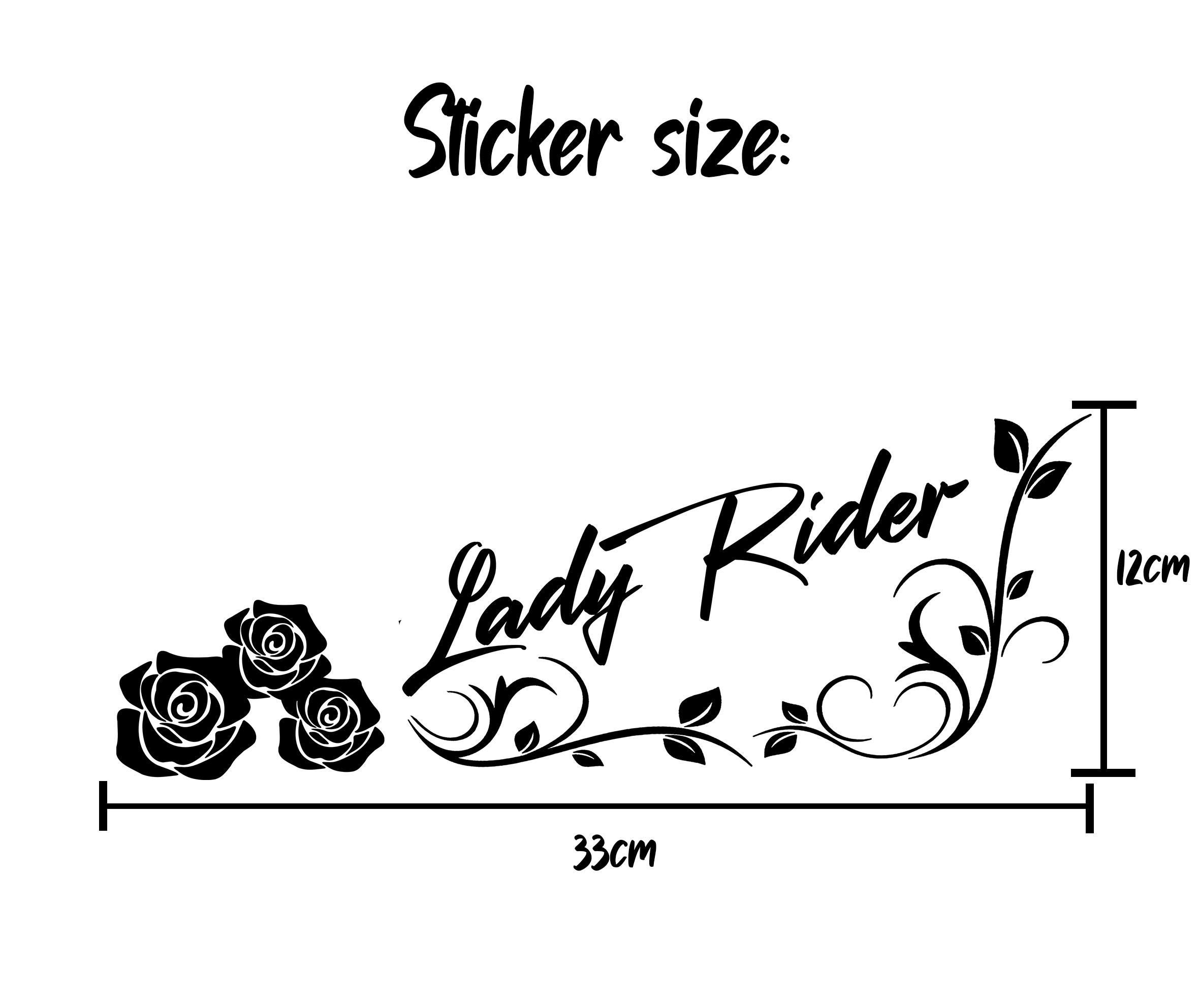 Motorcycle Lady Rider Tank Decal / Sticker 2pcs / Moto Gas Tank ...