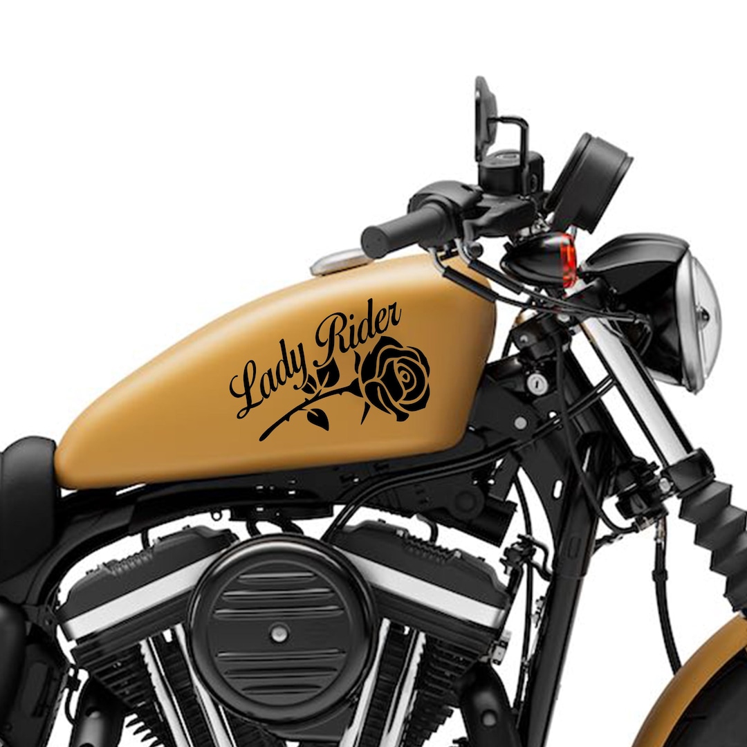 Lady Rider Motorcycle Tank Decal / Sticker 1pcs / Moto Gas Tank ...