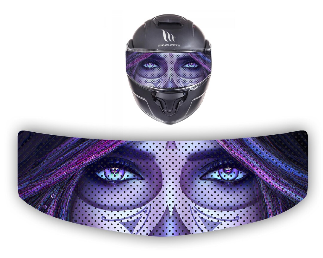 Motorcycle Helmet Perforated Sticker / Decal / Skin / Visor Tint Shield ...