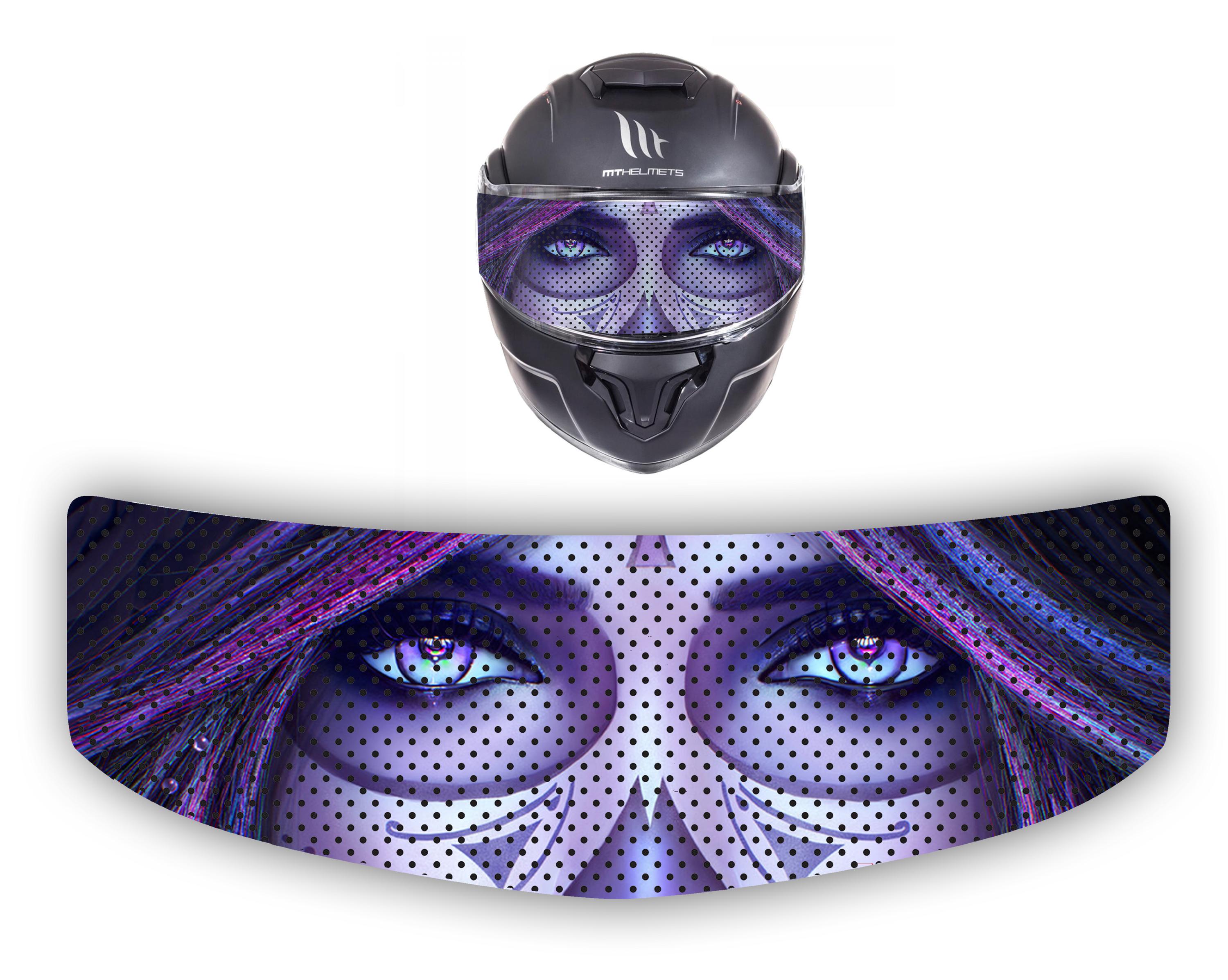 Motorcycle Helmet Perforated Sticker / Decal / Skin / Visor Tint Shield ...
