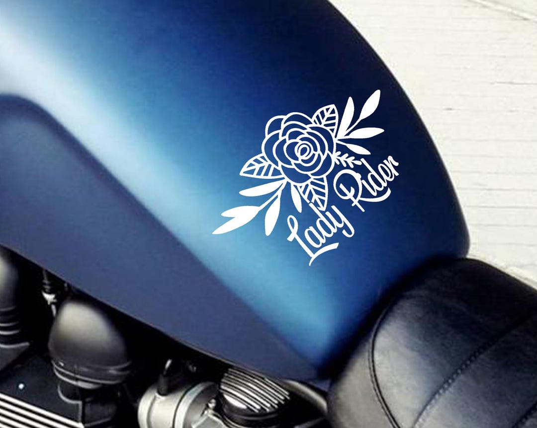 Lady Rider Motorcycle Tank Decal / Sticker 1pcs / Moto Gas Tank ...