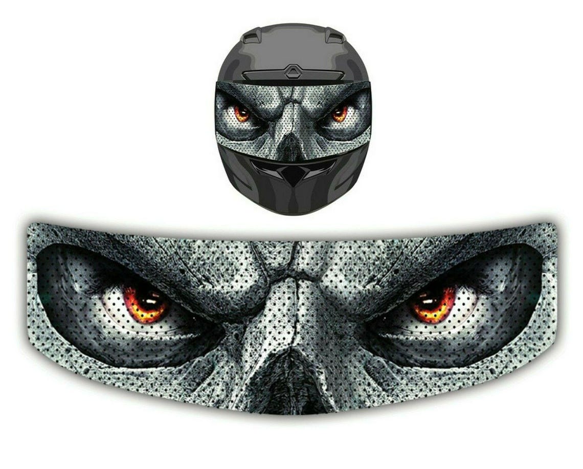 Motorcycle Helmet Perforated Sticker / Decal / Skin / Visor Tint Shield ...