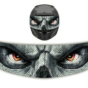 Motorcycle Helmet Perforated Sticker / Decal / Skin / Visor Tint Shield ...