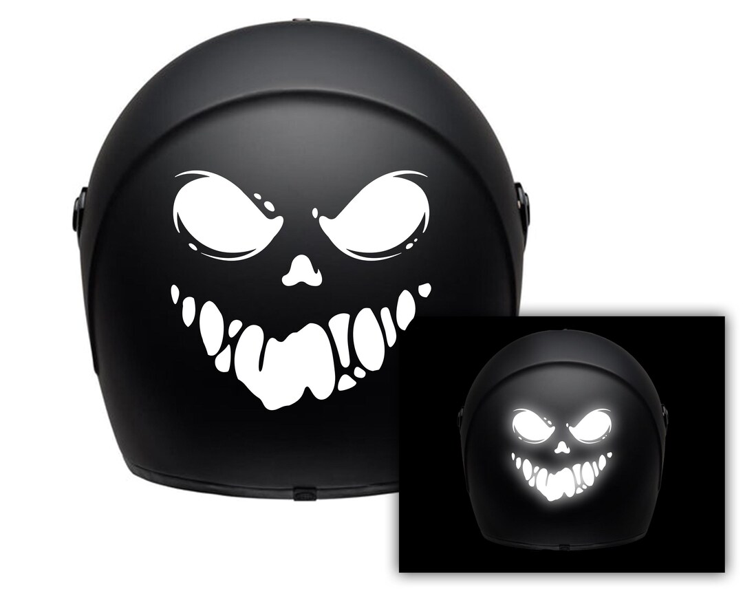 Reflective Motorcycle Helmet Sticker / Decal / Waterproof Vinyl Decor ...