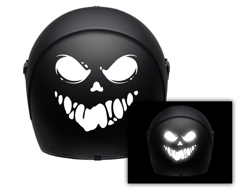Reflective Motorcycle Helmet Sticker / Decal / Waterproof Vinyl Decor ...