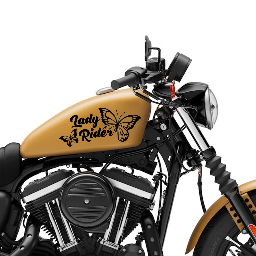 Lady Rider Motorcycle Tank Decal / Sticker 1pcs / Moto Gas Tank ...