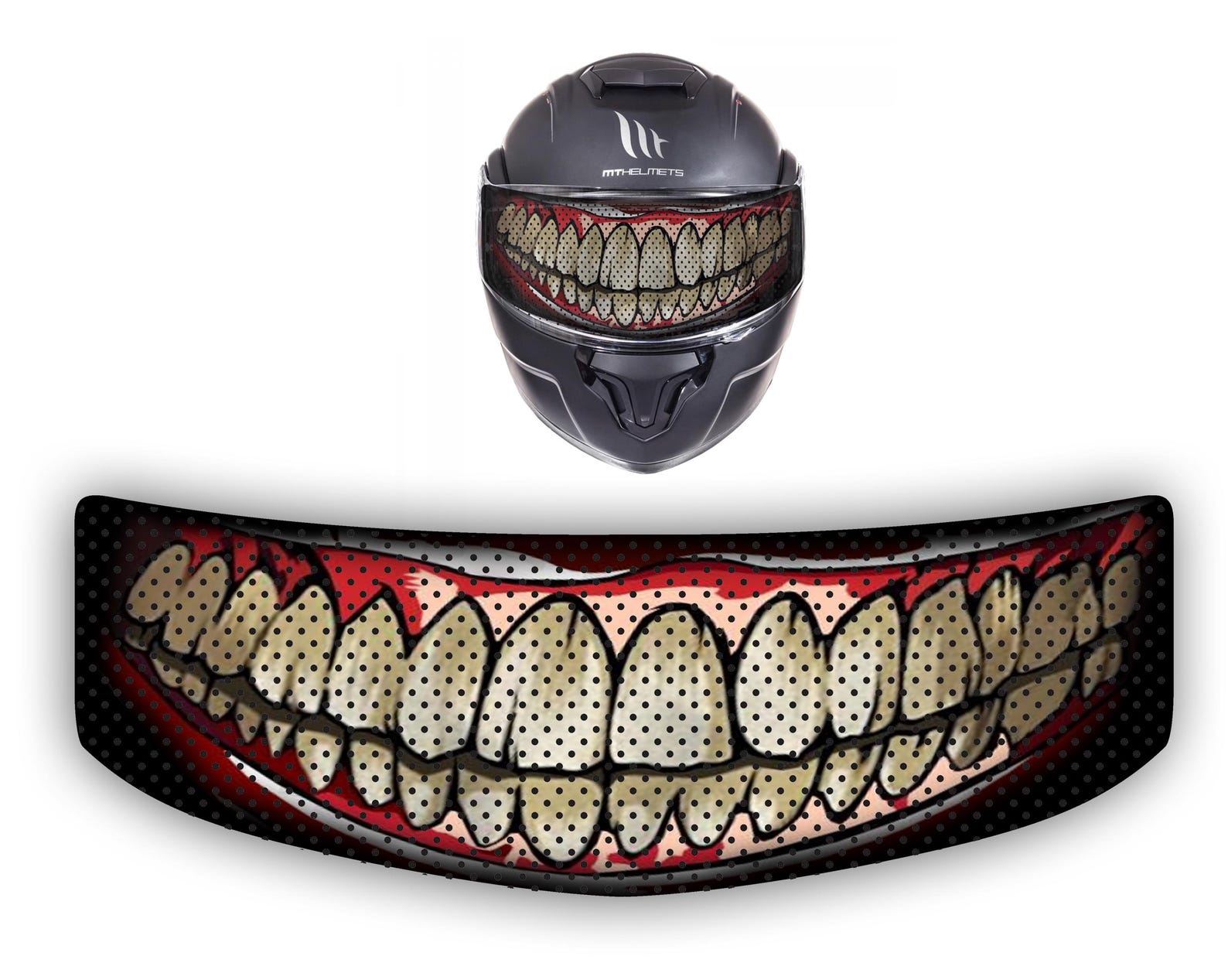 Motorcycle Helmet Perforated Sticker / Decal / Skin / Visor Tint Shield ...