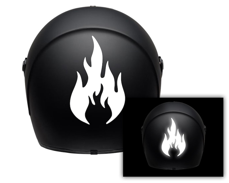 Reflective Motorcycle Helmet Sticker / Decal / Waterproof Vinyl Decor ...