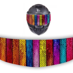Motorcycle Helmet Perforated Sticker / Decal / Skin / Visor Tint Shield ...