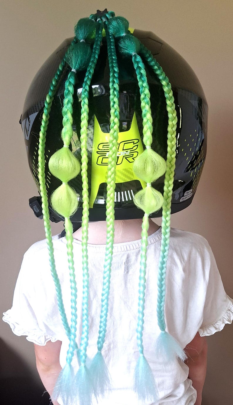 Biker Braids / Motorcycle Helmet Braids / Lady Rider / Handmade / Hair ...