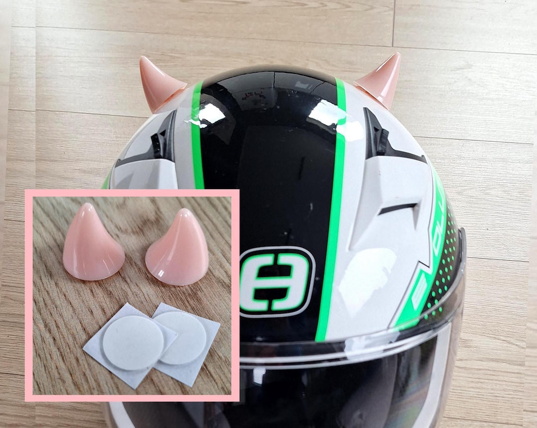 Motorcycle Helmet Horns / Devil Horns / Helmet Accessories / 2pcs. Pink ...