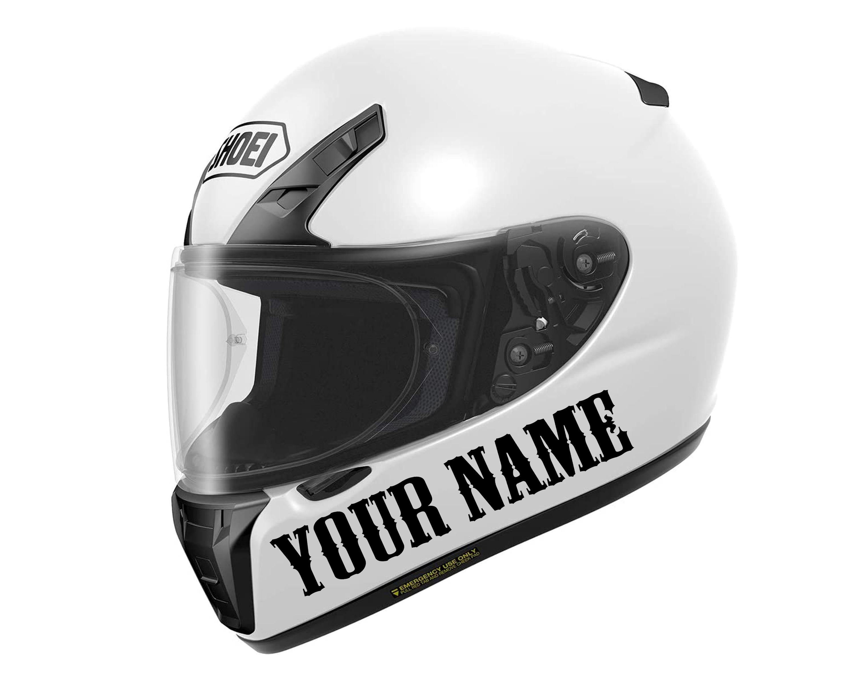 Custom Name Motorcycle Helmet Sticker / Decal / Waterproof Vinyl Decor ...