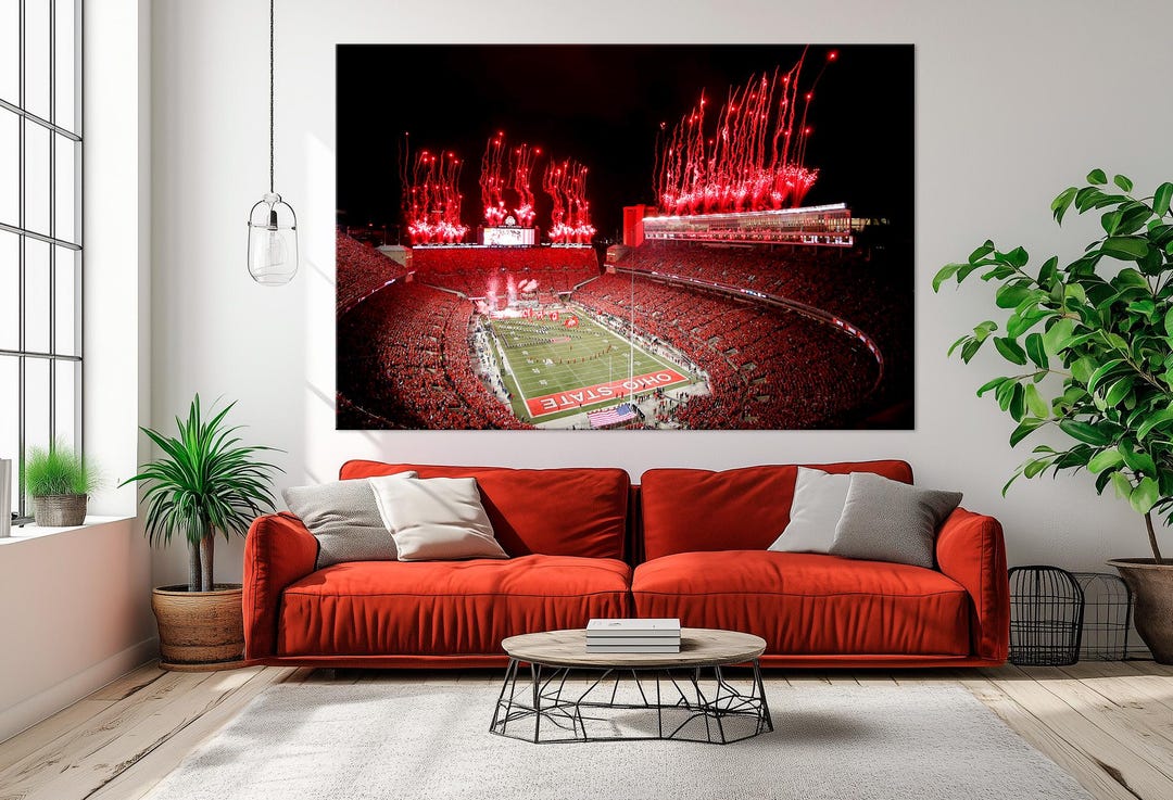 Ohio Stadium Canvas Print: Football Art, Man Cave Decor - Etsy