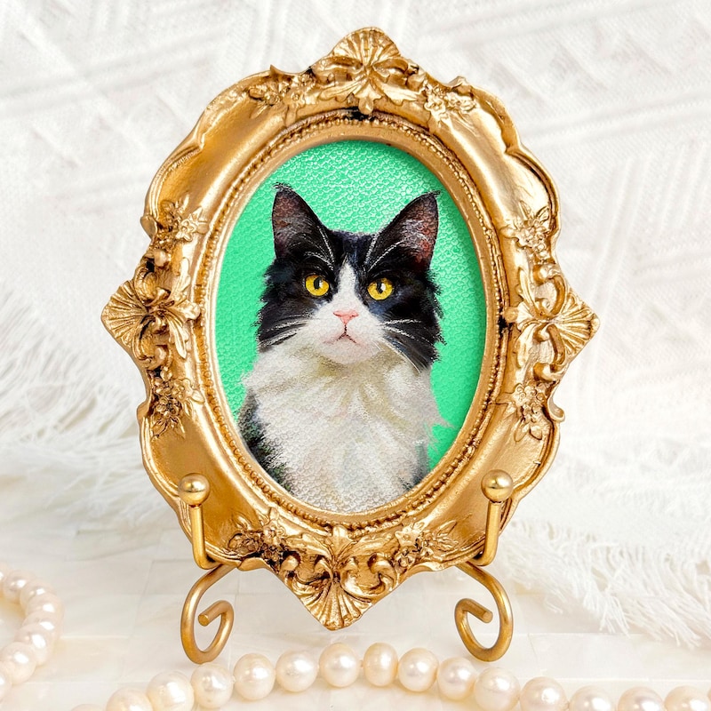 Mini Vintage Pet Portrait - Etsy