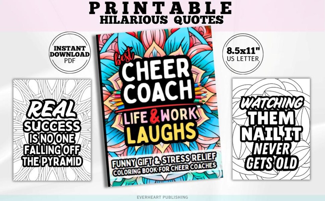 Cheer Coach Life Laughs Funny Gift Coloring Book for Cheer Coaches ...