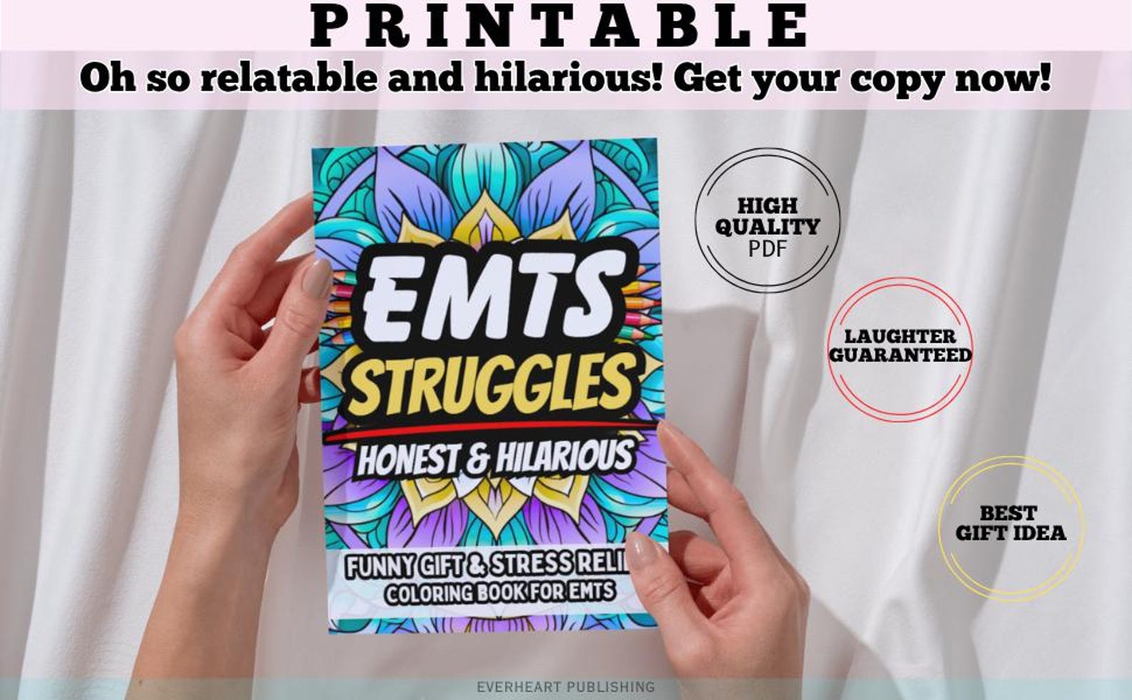 EMT Struggles Honest Hilarious: Funny Coloring Book for Emergency ...