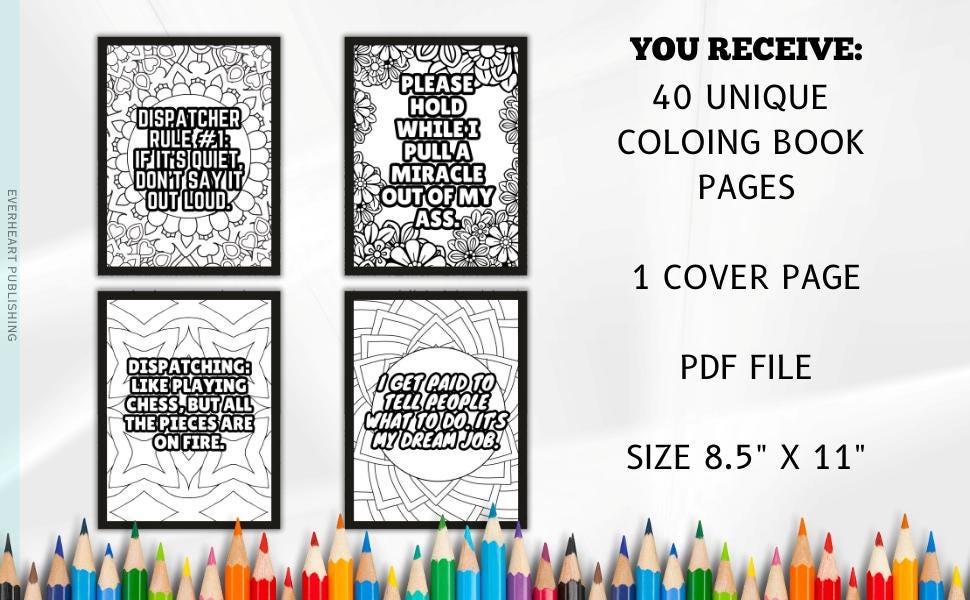 Dispatcher Life Relatable Coloring Book Hilarious Quotes Very Relatable ...