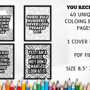 Hilarious Nurse Quotes: A Snarky & Funny Coloring Book Relatable ...