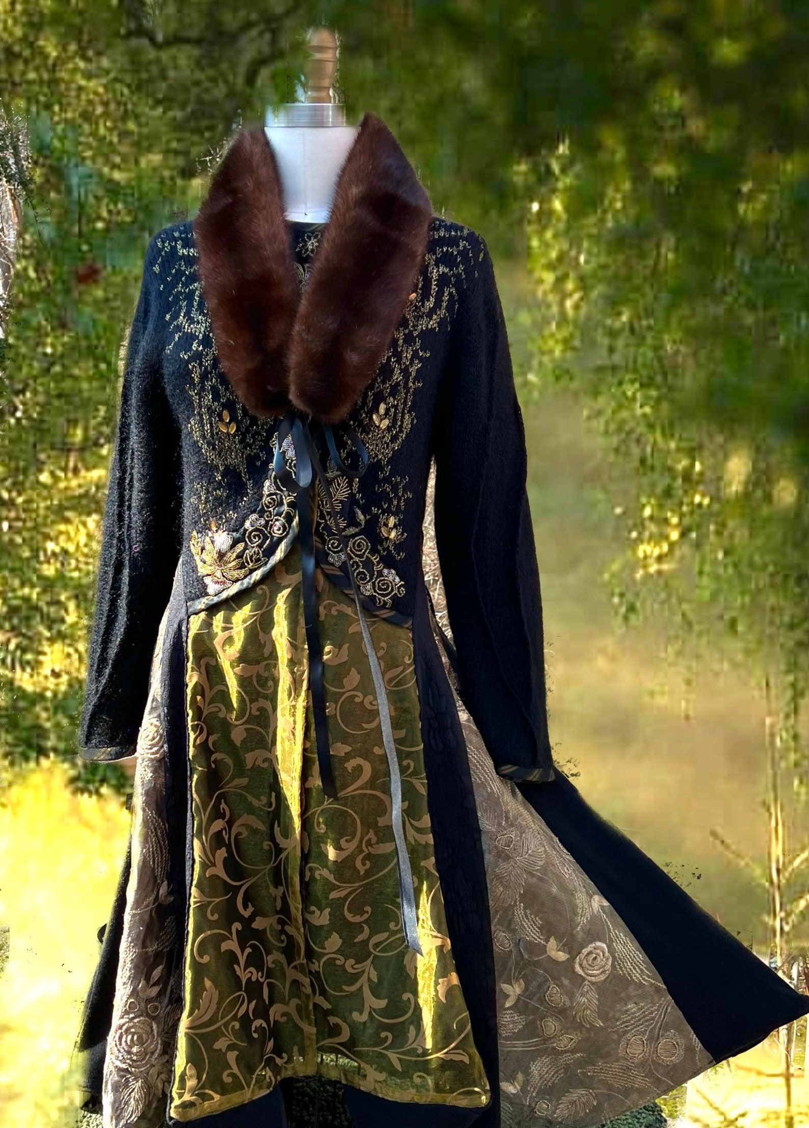 Wearable Art Long Winter Sweater Coat Fantasy Unique - Etsy