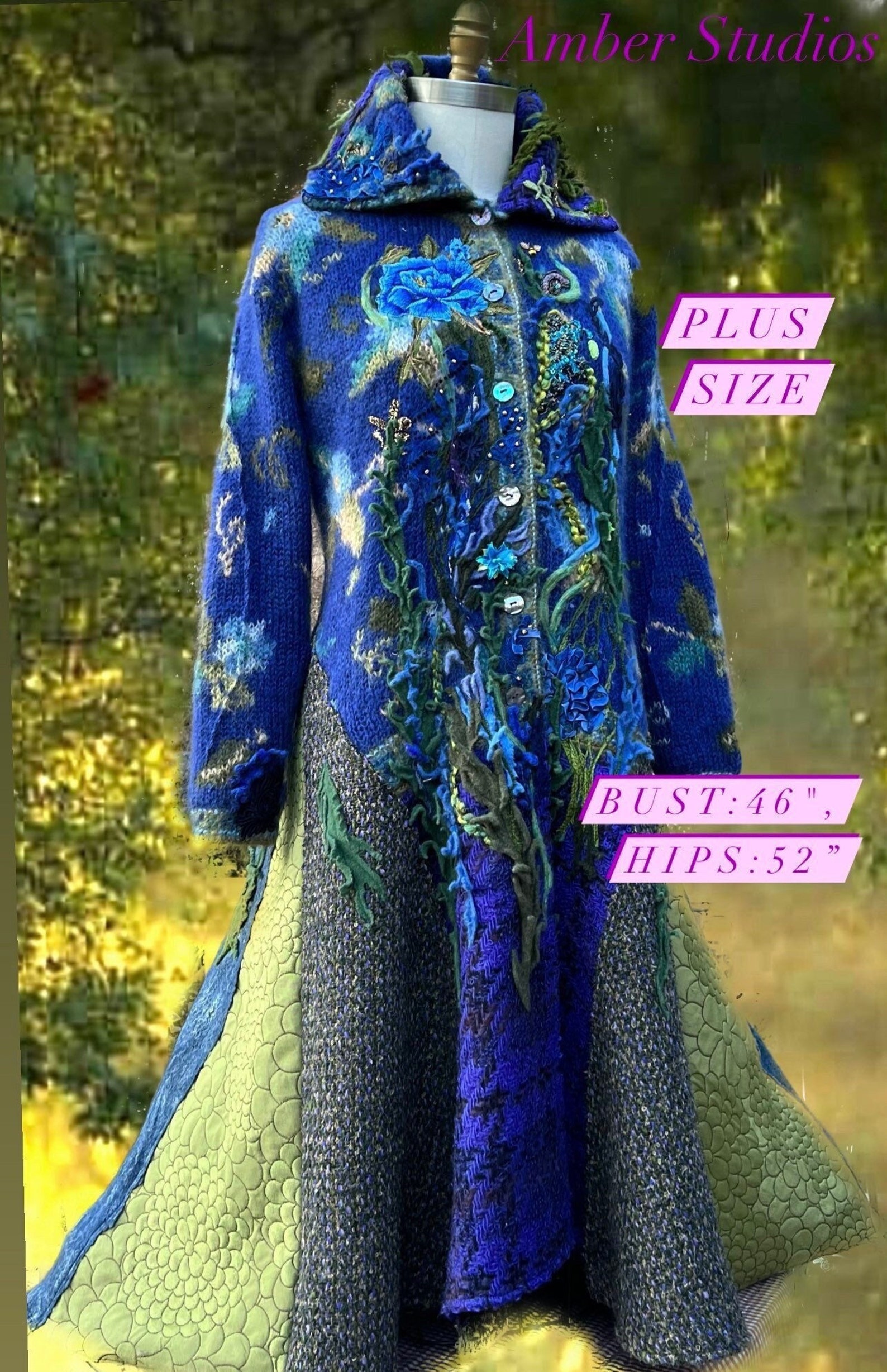 Wearable Art Unique Sweater Coat Fantasy OOAK Repurposed - Etsy