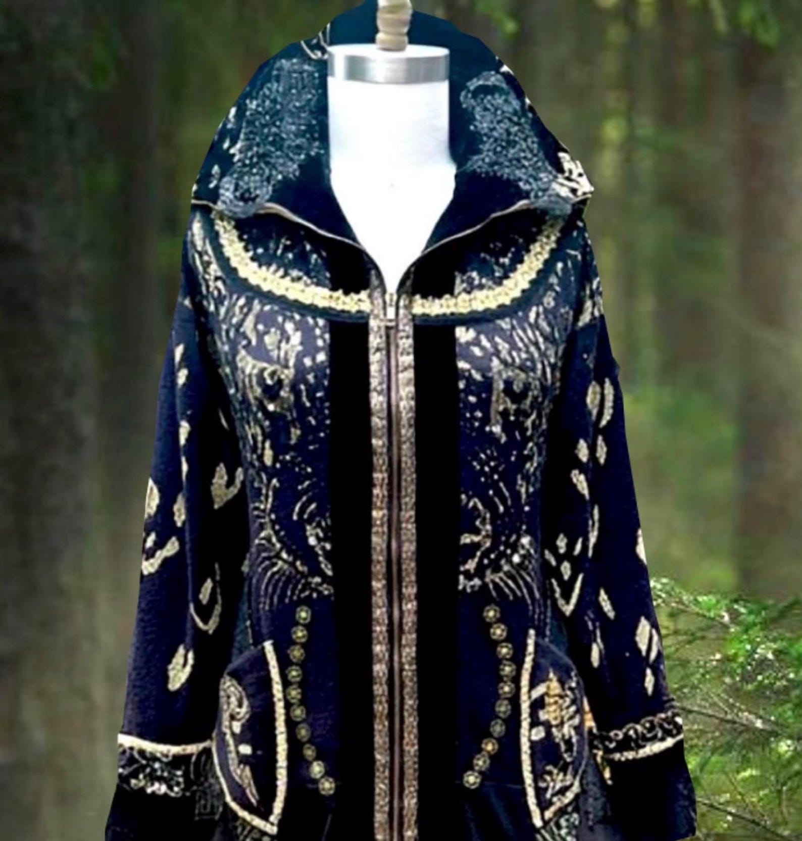 Victorian Wearable Art Sweater COAT, Embroidered Fantasy Boho Clothing ...