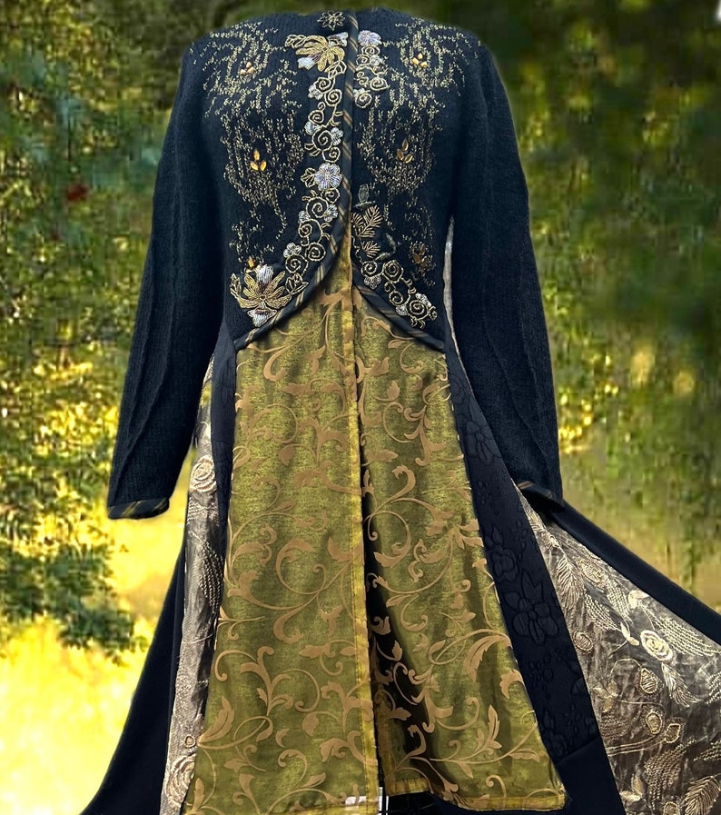 Wearable Art Long Winter Sweater Coat Fantasy Unique - Etsy