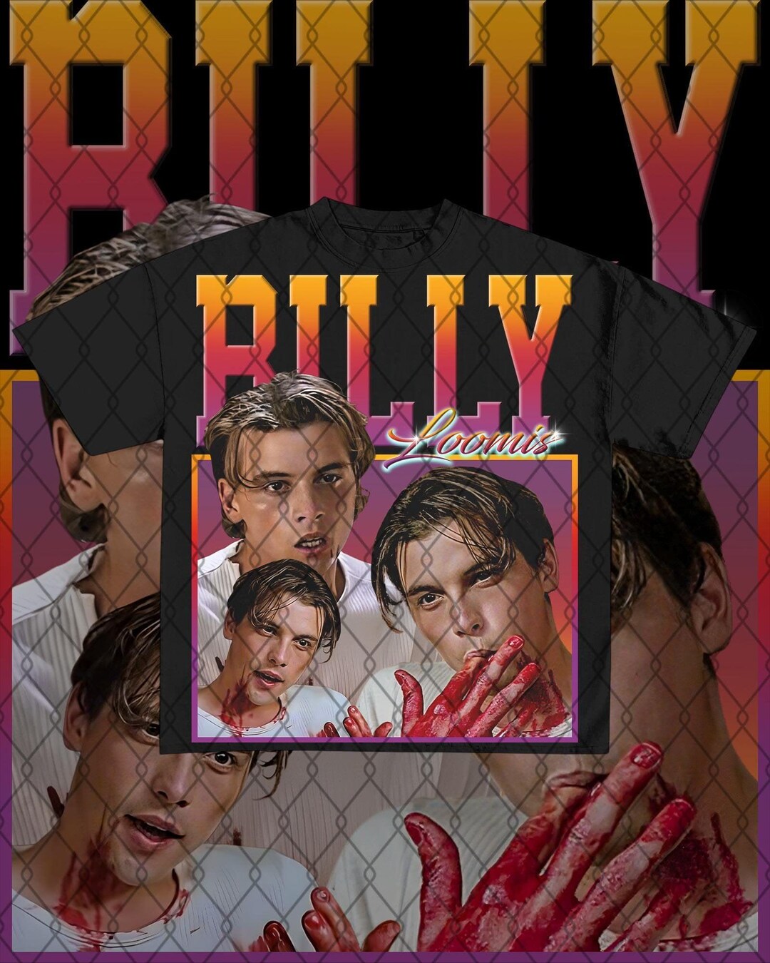 Billy Loomis PNG Digital Download, DTF Transfer Print, Bootleg Shirt ...
