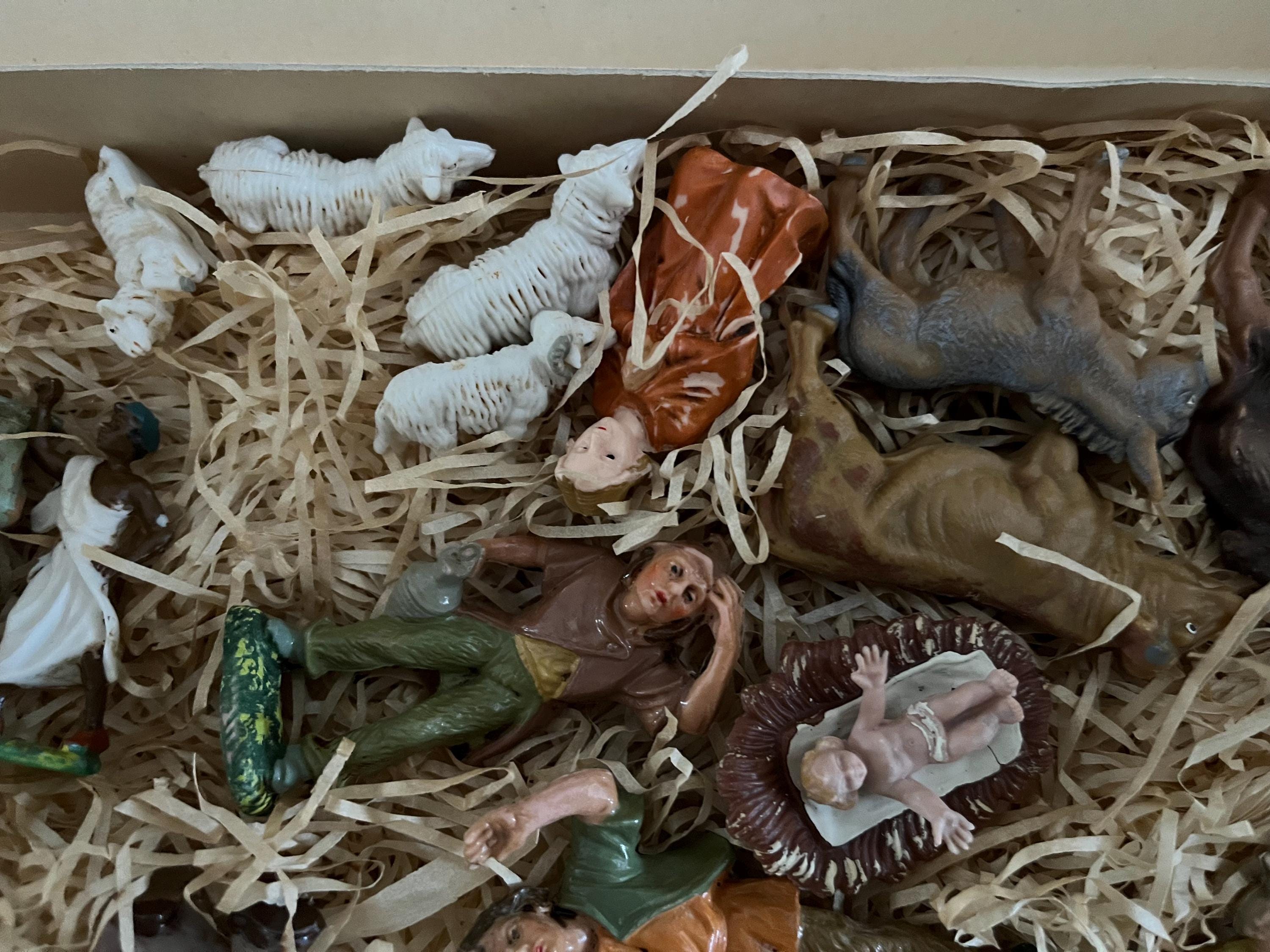 Vintage MAROLIN Paper Mache NATIVITY Set in Original Box, Germany - Etsy