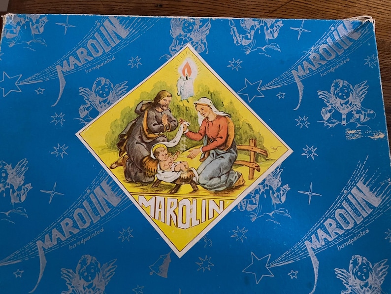 Vintage MAROLIN Paper Mache NATIVITY Set in Original Box, Germany - Etsy