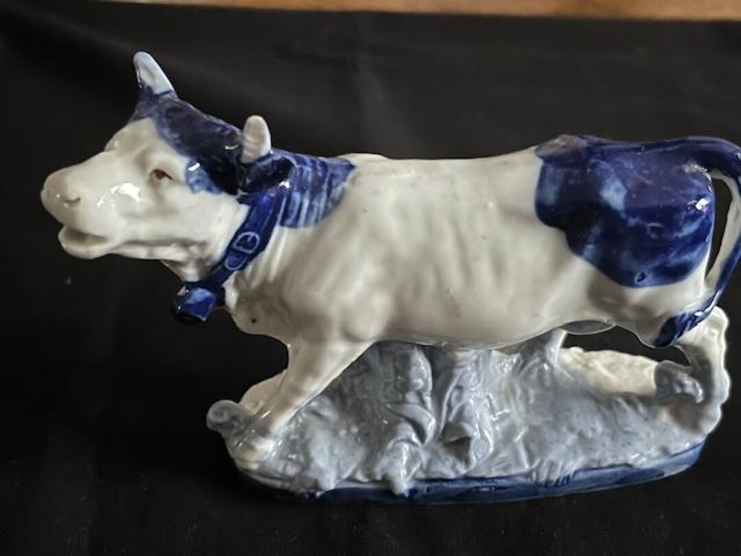 Fine Antique Blue White Delft Porcelain Cow - Etsy