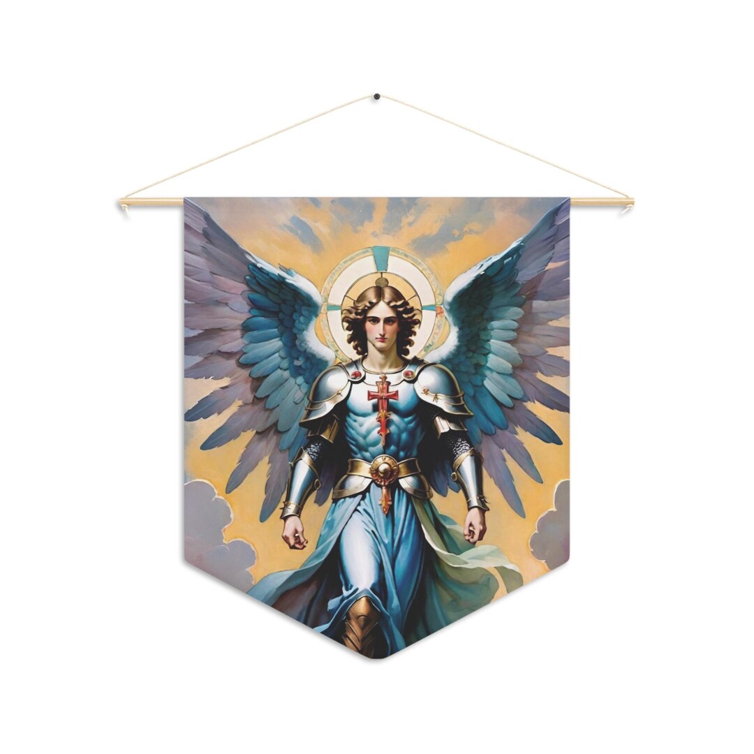 Saint Michael Archangel Pennant, Catholic Banner, Religious Pennant ...
