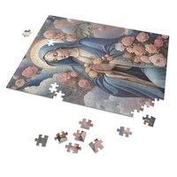 Madonna and Child Catholic Jigsaw Puzzle, Mary and Baby Jesus Family ...