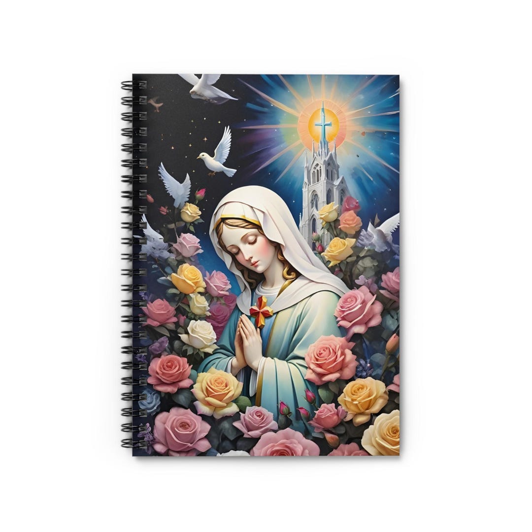 Virgin Mary Spiral Notebook, Religious Catholic Journal, Diary, Faith ...