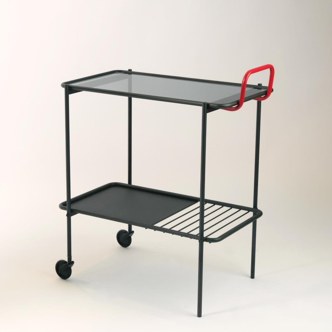 Charcoal Trolley Cart: Tempered Glass & Carbon Steel - Cadd9 - Etsy