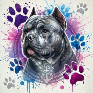 Blue American Bully, XL Bully Dog Breed Design, 20 Oz Skinny Tumbler ...