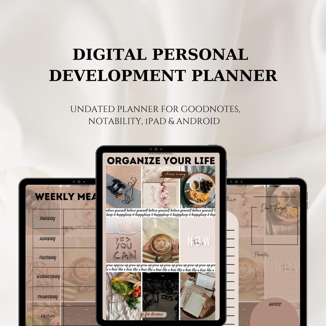 Digital Personal Development Planner | Goal Setting, Productivity ...