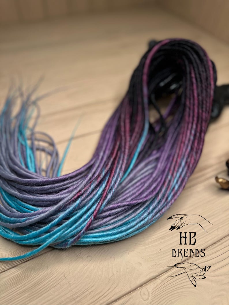 Thin Twisted Synthetic Dreads: Black, Magenta, Blue, Purple, Gray Hair ...