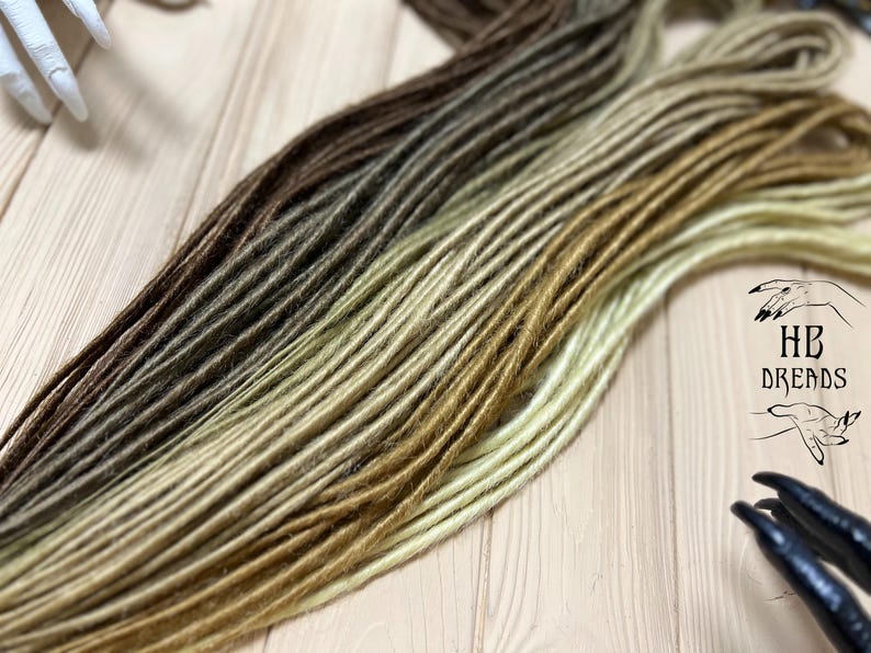 Synthetic Dreadlocks: Thin Twisted Boho Viking Single/double Ended ...
